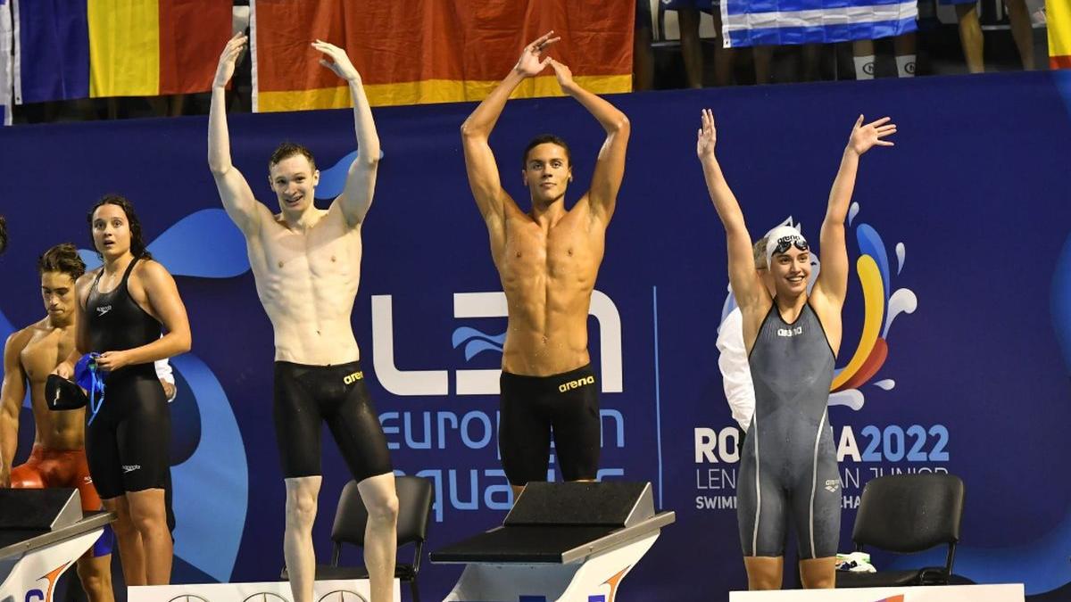 Ştafeta combinată de 4x100 m liber, cu David Popovici în componenţă, s ...