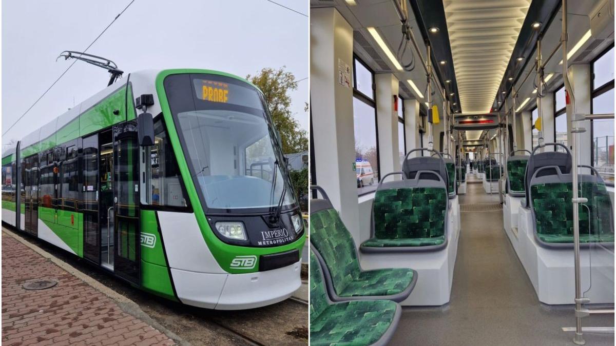 Cum arată noile tramvaie Imperio, care vor circula pe linia 41 de sâmbătă. Vin la pachet cu ...