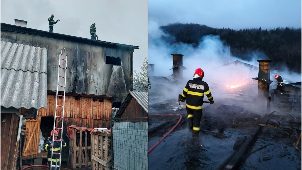 Incendiu devastator în Câmpeni, Alba. Brutărie, magazin și două garaje ...
