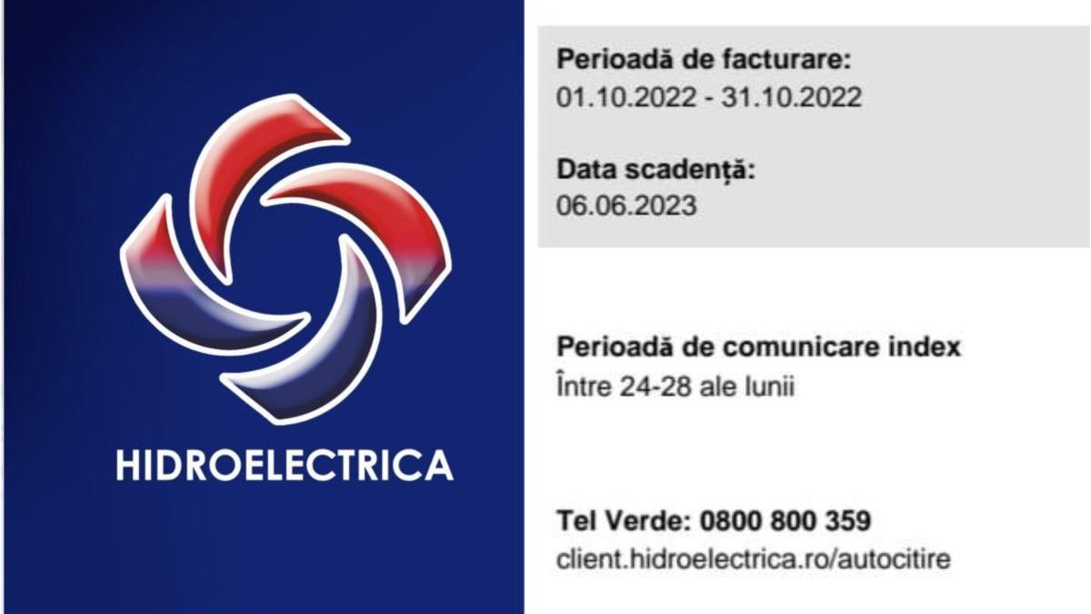 Facturile Hidroelectrica pe octombrie 2022. Când vine nota de plată pentru români