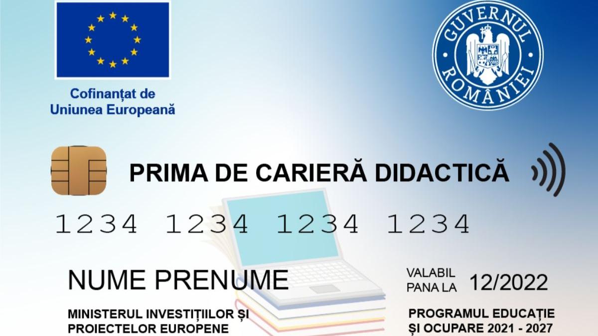 Cardurile cu primele pentru cadrele didactice și nedidactice din ...