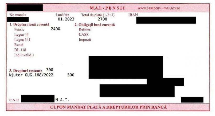 Galerie Foto - Talonul de "pensie nesimţită" din ianuarie 2023, al unui ...