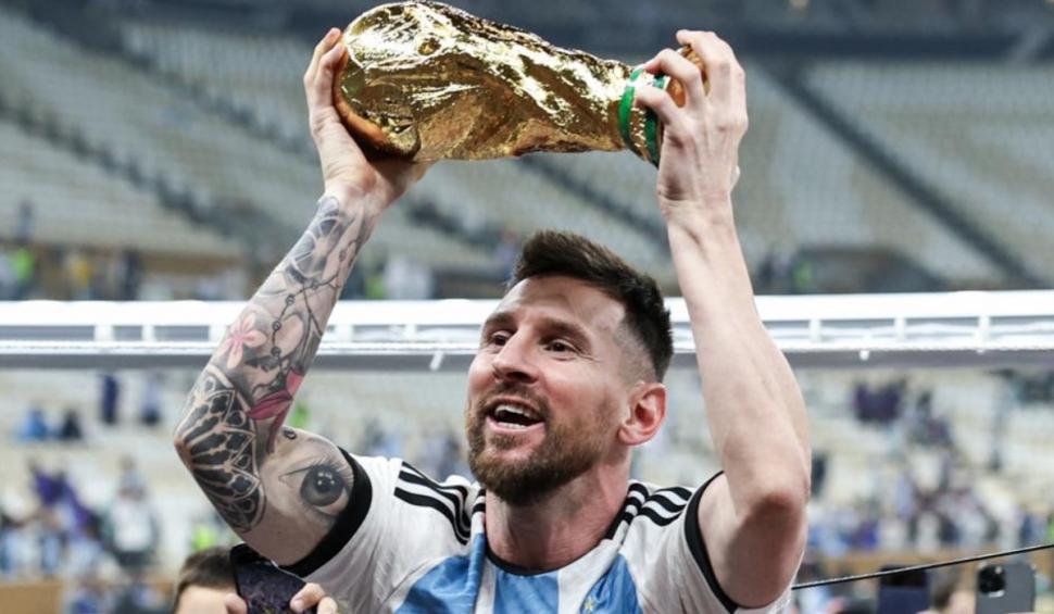 Postarea lui Messi cu trofeul Cupei Mondiale a bătut recordul mondial ...
