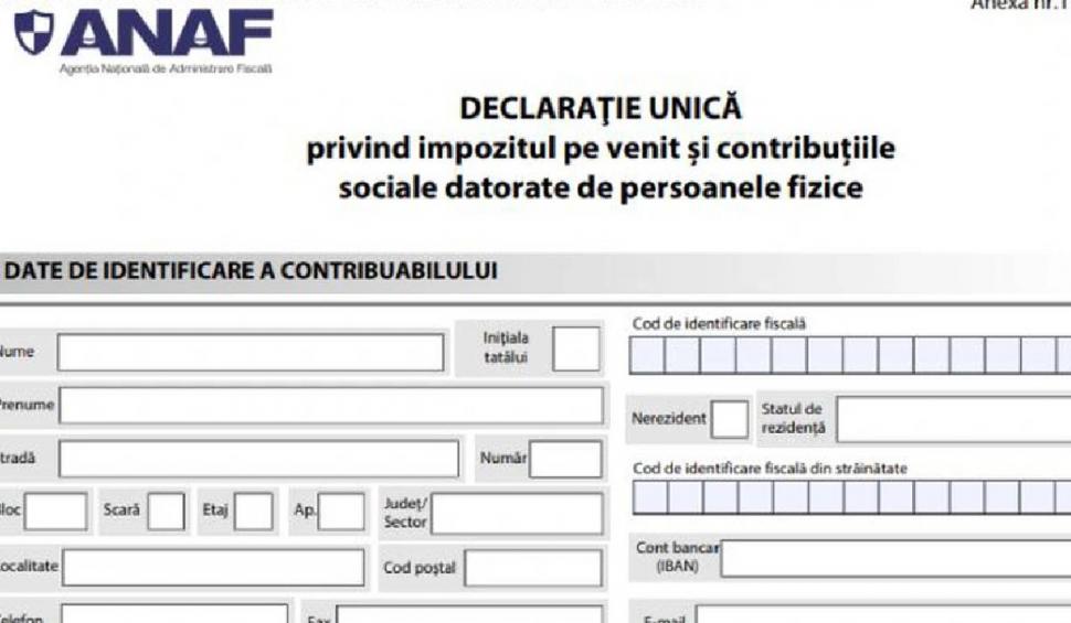 Declarația Unică 2023 pentru ANAF. Care este termenul limită pentru depunere