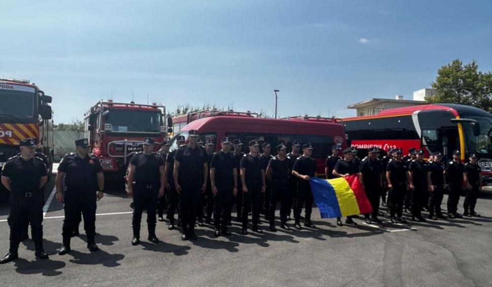 40 de pompieri români au ajuns în Grecia pentru a ajuta la stingerea ...