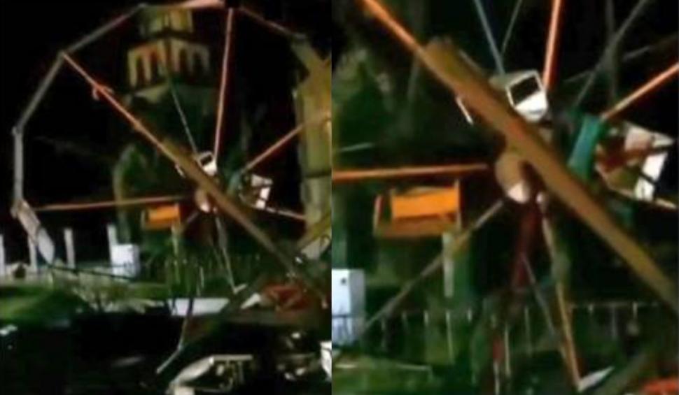 Moment de tipul "Final Destination" la un bâlci din județul Timiș. Un ...