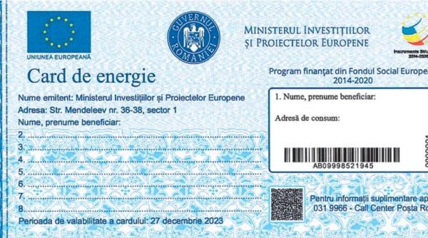 Schimbări la cardul de energie. Ce trebuie să ştie românii care primesc ...