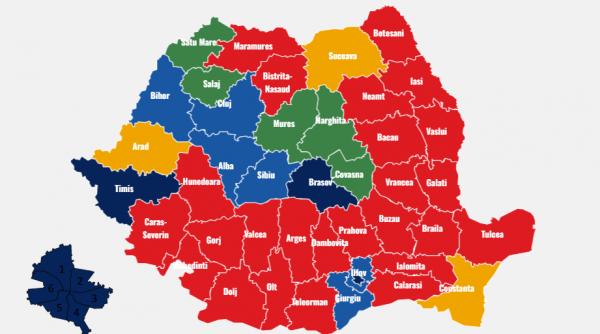 HARTA rezultatelor alegerilor parlamentare, unde au câștigat PSD, AUR ...