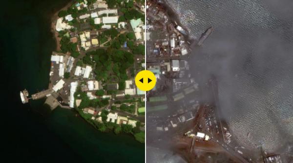 Înainte și după. Imagini din satelit care arată că n-a mai rămas nimic ...