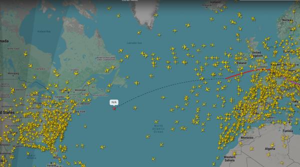 Cel mai urmărit zbor. 3.000 de oameni au stat cu ochii pe Flight Radar ...