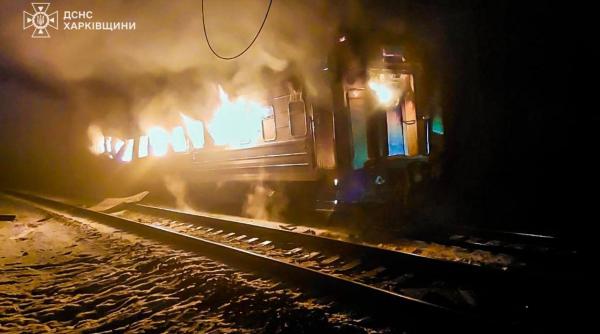Rusia a atacat cu drone un tren plin cu pasageri, în Ucraina: Sunt cel ...